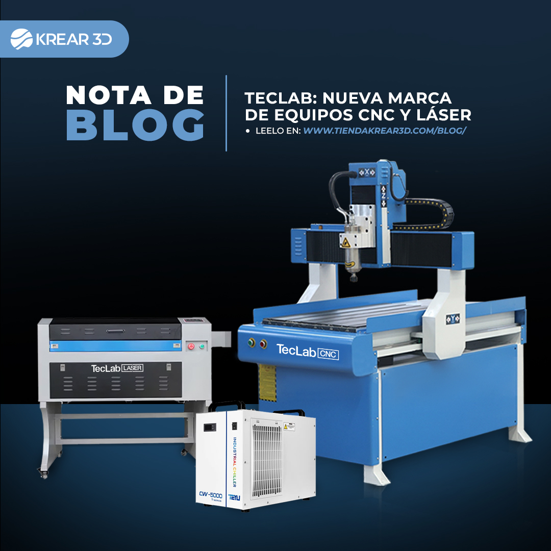 TecLab: Nueva marca de equipos CNC y Láser | Tienda Krear 3D